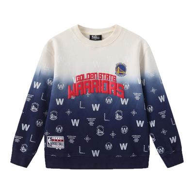 nbakids童装冬季男女童休闲T恤长袖儿童渐变色满印卫衣K234TS801P