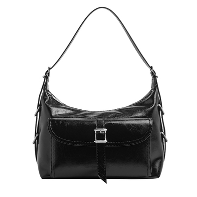 CHARLES&KEITH25秋新款CK2-40782622大容量油蜡皮hobo斜挎腋下包