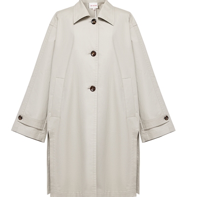 雅莹通勤中长款翻领风衣外套