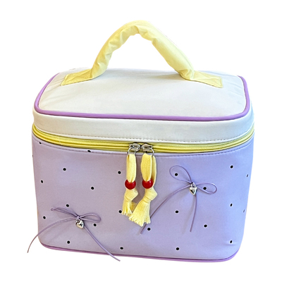 化妆包女2025新款高端大容量便携式外出手提旅行护肤品分区收纳包