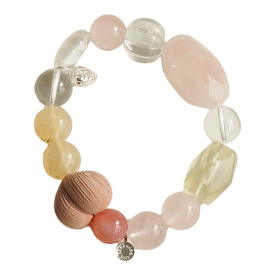 SERENESS所若桃夭粉水晶手链