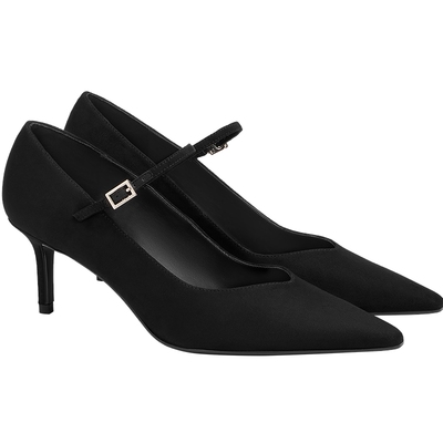 CHARLES&KEITH春季女鞋CK1-60361598尖头细跟玛丽珍鞋气质单鞋