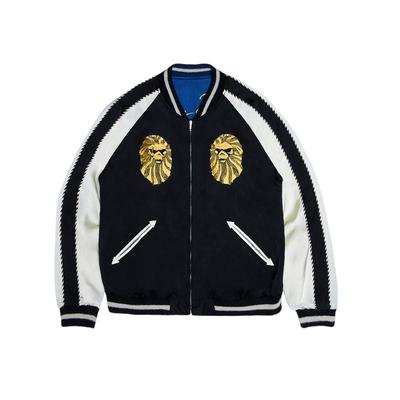 双面穿刺绣夹克外套BAPE