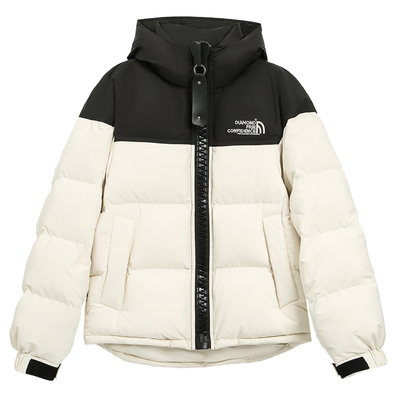 TurnSignal黑白拼色羽绒服女