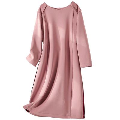 百依秀子春夏新款时尚纯色连衣裙