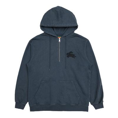 Melting Sadness春季穿搭做旧贴布拉链连帽卫衣