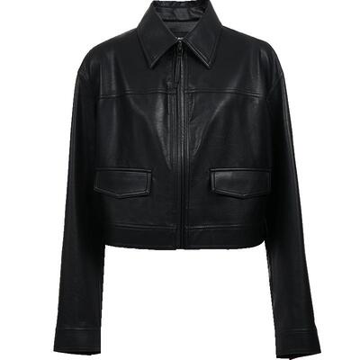 VeroModaPU落肩口袋短款夹克女