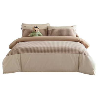 小熊全棉水洗棉四件套四季通用