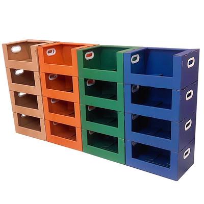 牛皮纸质整理收纳箱加厚加硬家用玩具零食衣物柜筐储杂物神器盒子