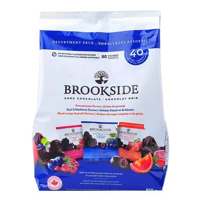 进口Brookside贝客诗蓝莓黑巧克力豆果汁夹心糖果豆香甜零食送礼