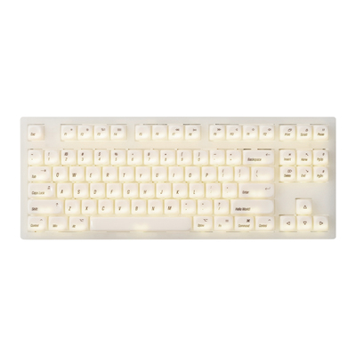 腹灵MK870pro羊脂玉女生机械键盘