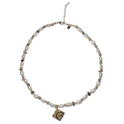 waki巴洛克旋涡天然珍珠吊坠项链