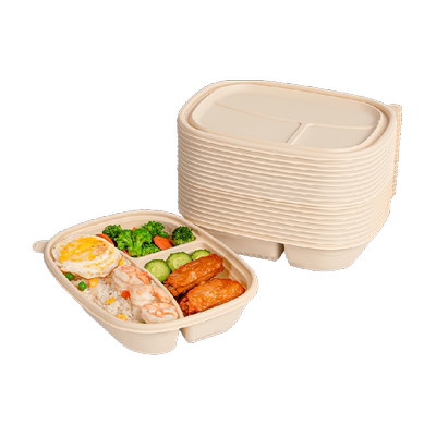 云蕾玉米淀粉基方形一次性餐盒