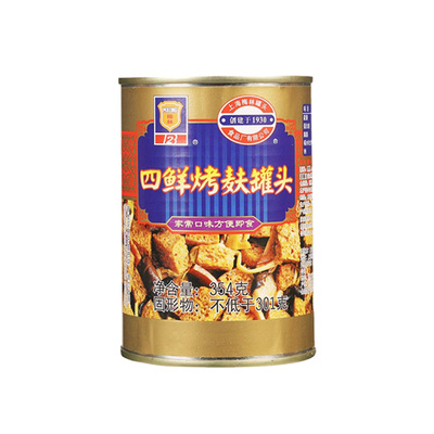 上海梅林四鲜烤麸罐头整箱