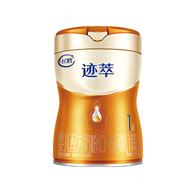 注册送1大罐]飞鹤迹萃1段乳铁蛋白8HMOs婴儿配方奶粉0-6月750g1罐