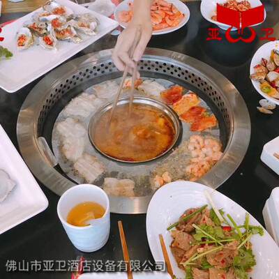 【韩式】WY480-28烤涮一体炉 可以火锅和烧烤一体的炉子