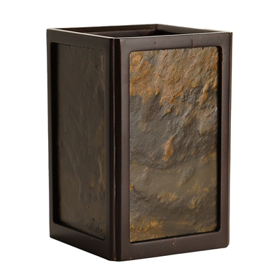 岩石复古六君子茶筒收纳筒笔筒