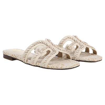 SAM EDELMAN山姆爱德曼26春新编织撞色度假一字拖鞋外穿BAY TWIST