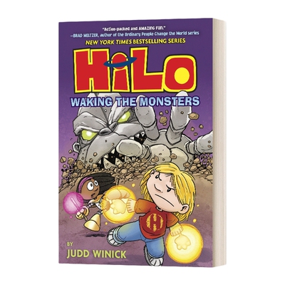 英文原版 精装 Hilo Book 4 Waking The Monsters 希洛第四册 唤醒怪物 儿童精装漫画 英文版 进口英语原版书籍