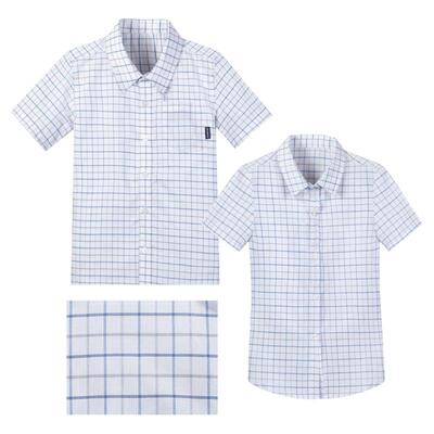校服同款纯棉英伦夏季短袖衬衫格