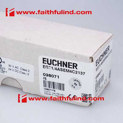 议价Euchner 098071 安士能全新安全开关 EGT1/4ASEM4C2137