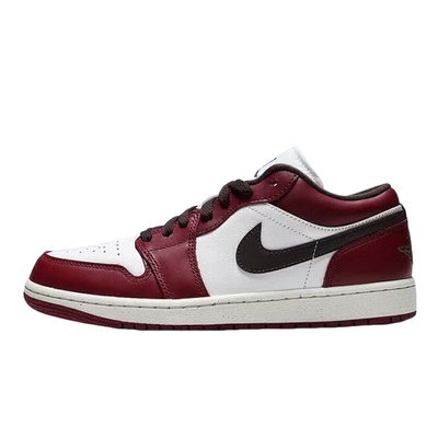 NIKE耐克男鞋AIR JORDAN 1白红AJ1低帮复古板鞋篮球鞋IX5004-121