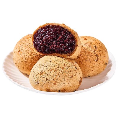 紫米麻薯面包整箱批发营养早餐