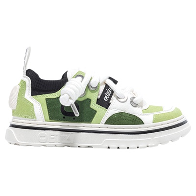 OETZI冰人奥兹春季拼色丑萌鞋女厚底休闲板鞋男 小众潮牌