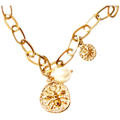 日韩风金色ins锁骨链巴洛克珍珠