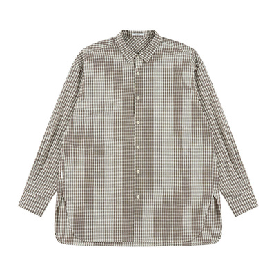 GOODBAI 916 EXPRESS 休闲刺绣格纹宽松廓形长袖衬衫男女同款