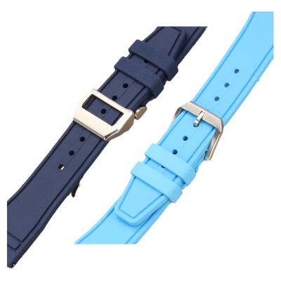 磨砂快拆氟橡胶手表带适配iwc万国马克飞行员葡萄牙计时柏涛菲诺