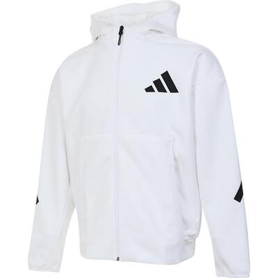 滔搏adidas阿迪达斯男子针织夹克户外连帽外套运动休闲宽松JF2443