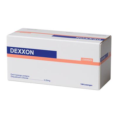 【自营】地喹氯铵含片Dexxon得胜100粒咽炎喉痛药西吡氯铵海外版
