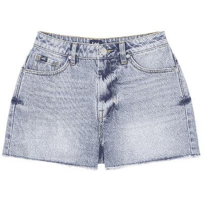 Lee25新品舒适版毛边设计天丝浅蓝色水洗女牛仔短裤潮流A08078