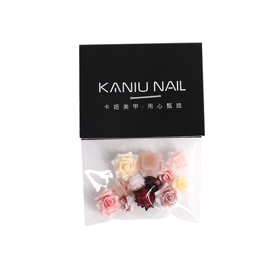 美甲玫瑰花饰品软雕花山茶花混装