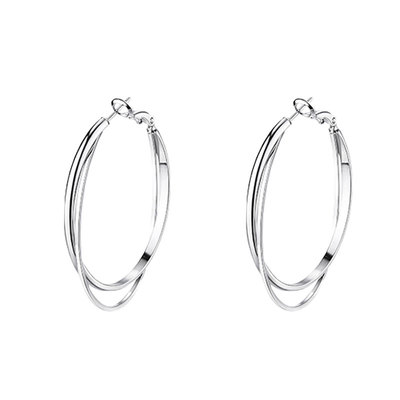 双层耳环轻奢高级感养耳洞大耳圈