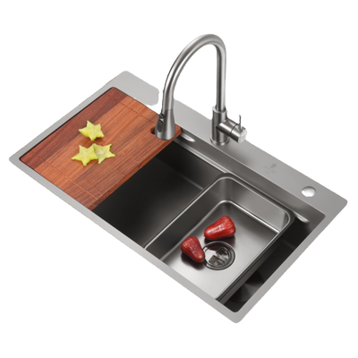 欧琳水槽304不锈钢水槽单槽厨房家用大单槽纳米加厚洗菜盆洗碗槽