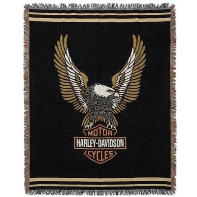 哈雷摩托Harley  Davidson风沙发毯客栈床毯摩托车挂毯服装店