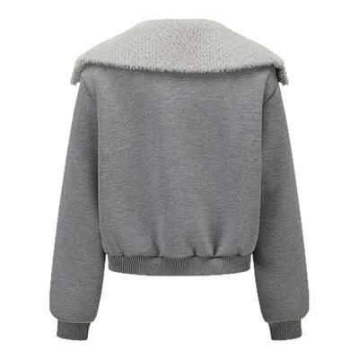 SHRO ENRO Perfect distance 女士大翻领短款卫衣外套银泰301469