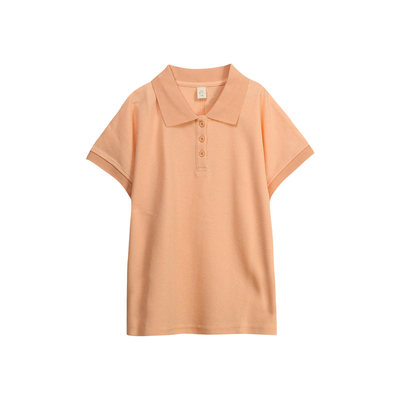 桔色短袖t恤夏季女装休闲POLO衫