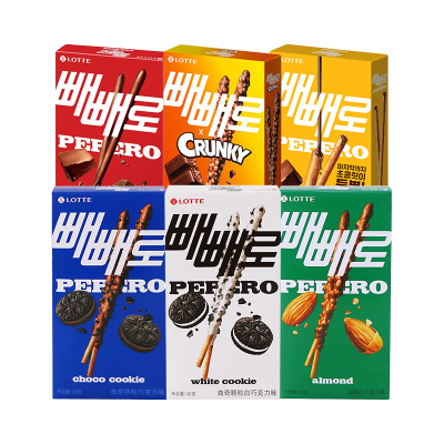 韩国进口乐天派派乐巧克力饼干棒