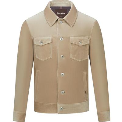 棉男士夹克lampo/蓝豹翻领秋冬