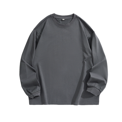 VR97重磅纯色宽松长袖T恤男