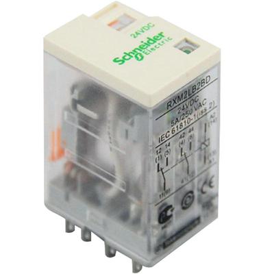施耐德插拔式中间小型二开继电器