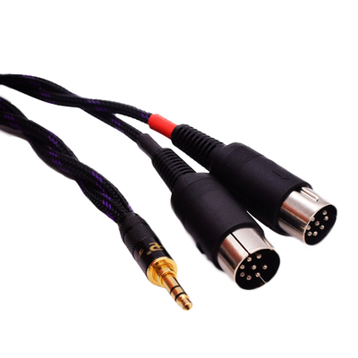 发烧级适用丹麦B＆O Bang＆Olufsen Beolab Powerlink DIN7针8芯音频线音箱线材音响升级线7芯8芯公对公插头