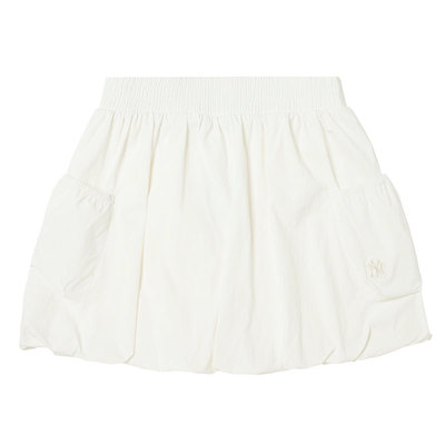 【自营】MLB半身裙新款女休闲裙白色花苞裙潮流运动裙3FSKB0763