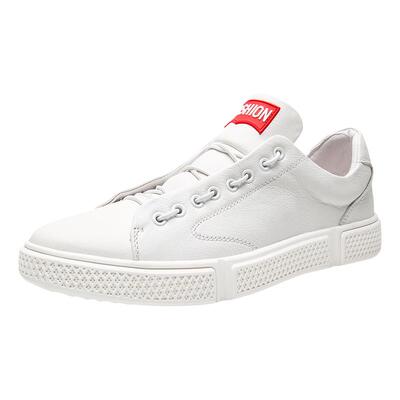 帕达索男士透气时尚白色休闲鞋