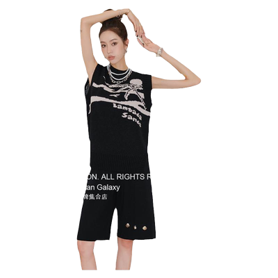 【折】Christopher Esber 不规则个性露背印花针织无袖上衣