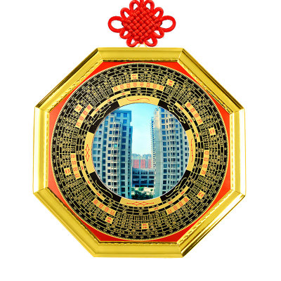 泰山祈愿八卦镜凸镜大门口挂件