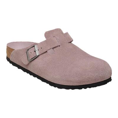BIRKENSTOCK勃肯绒面革软底拖鞋